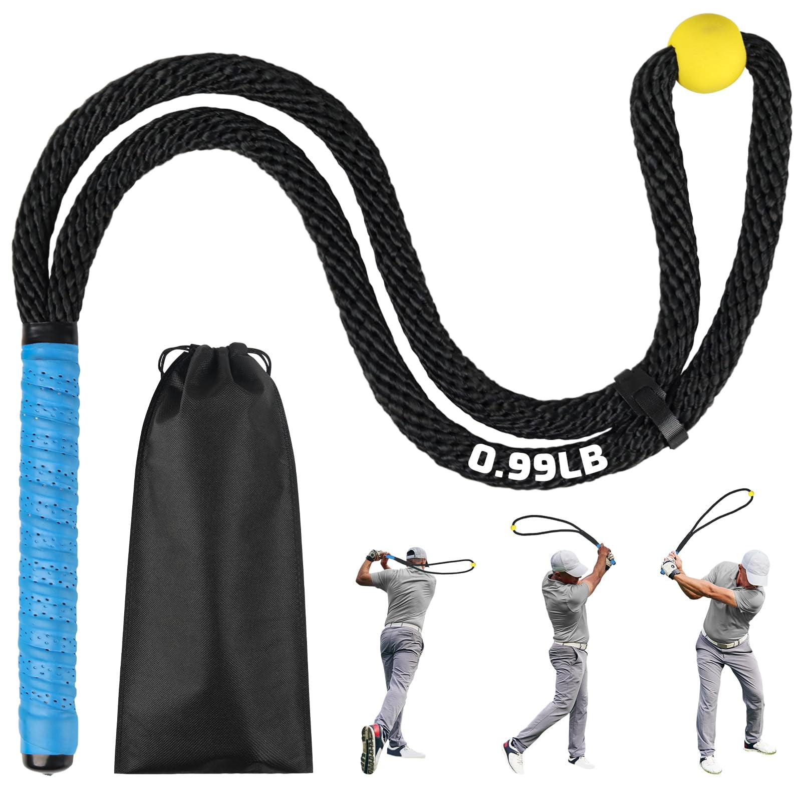 Heavier Premium Golf Rope Swing Trainer, Professional Weighted Golf ...