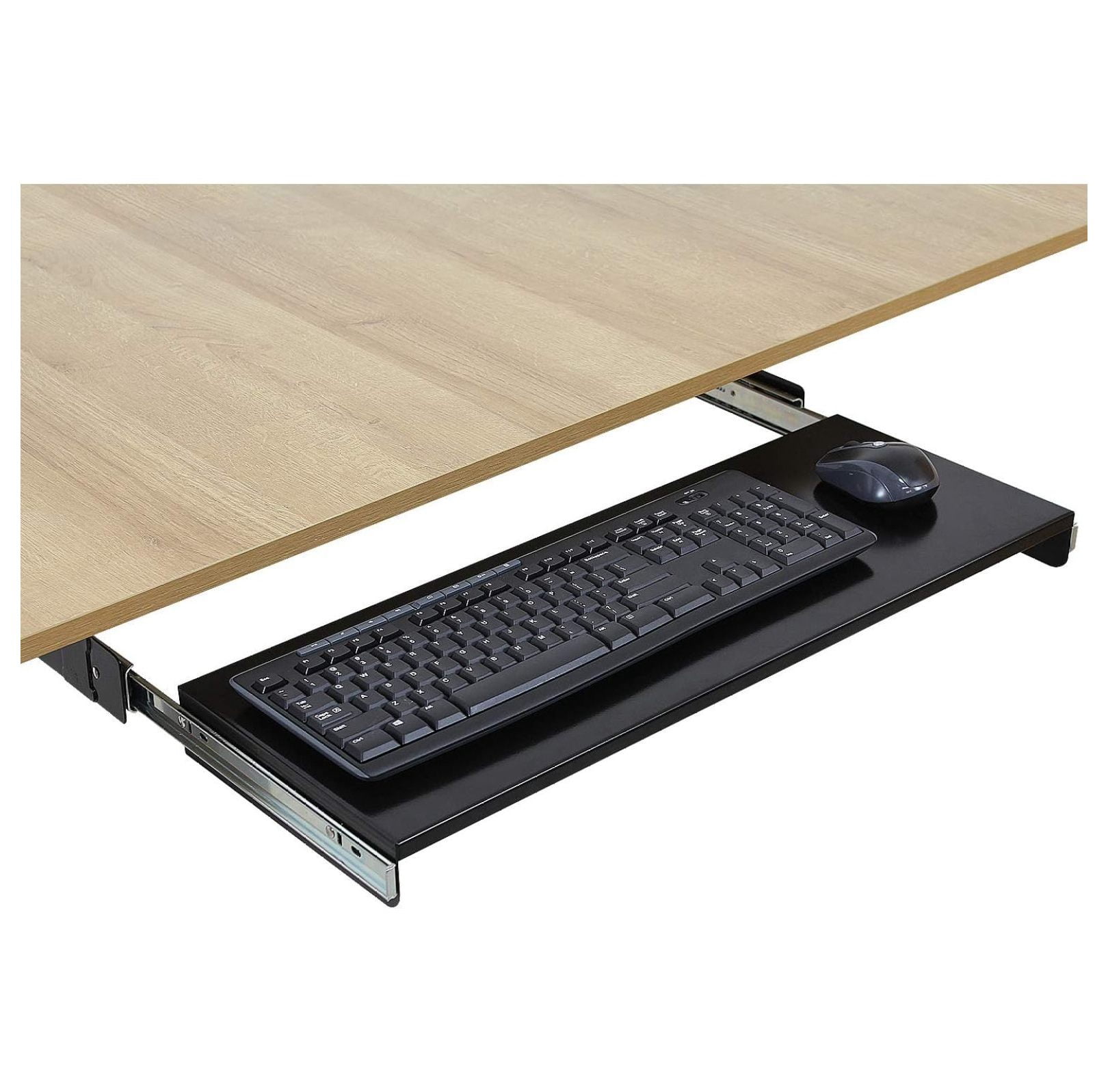 Heavy 16-Gauge Powder Painted Steel Keyboard Tray - Under-Mount, Steel ...