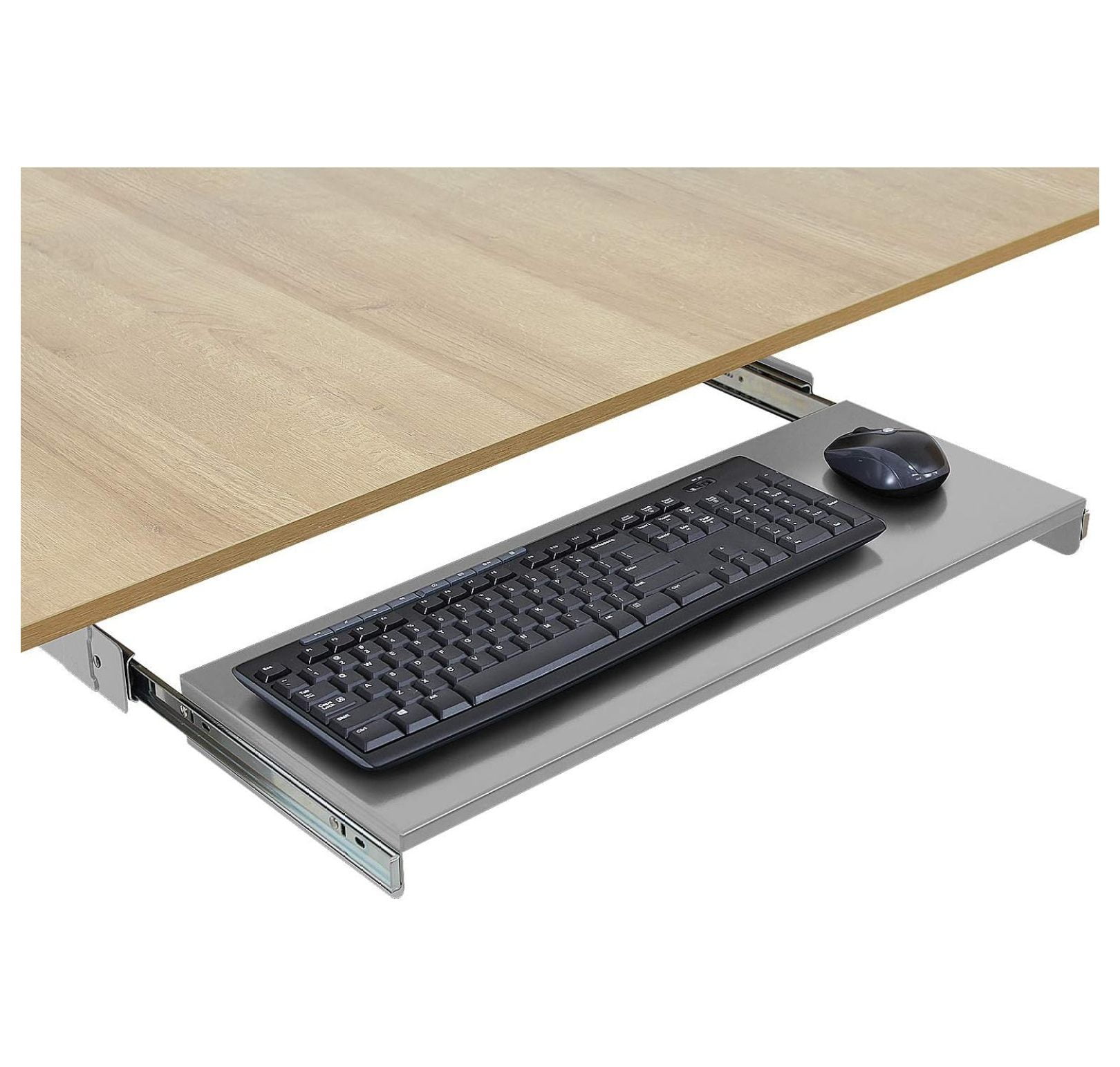 Heavy 16-Gauge Powder Painted Steel Keyboard Tray - Under-Mount, Steel ...