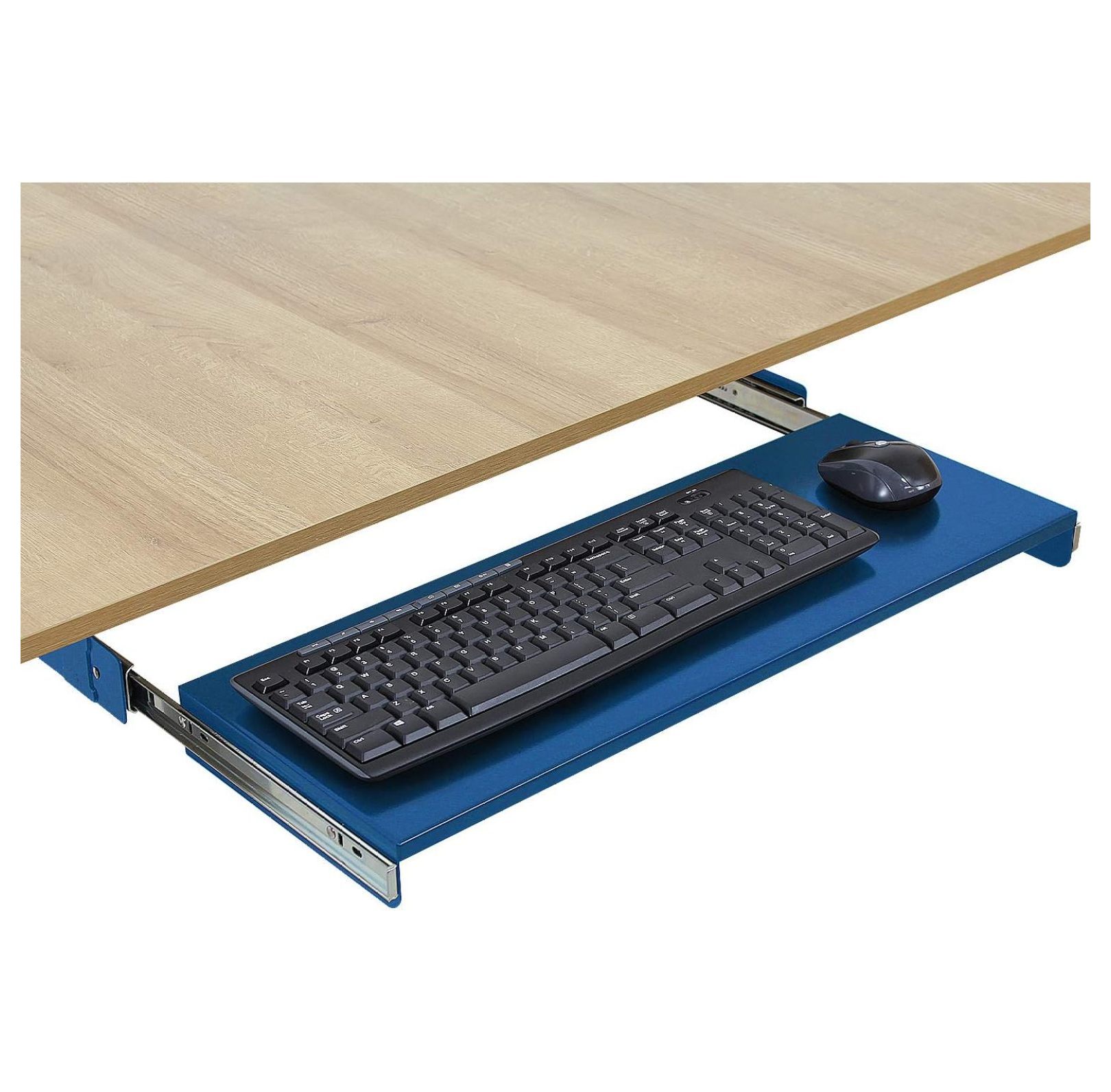 Heavy 16-Gauge Powder Painted Steel Keyboard Tray - Under-Mount, Steel ...