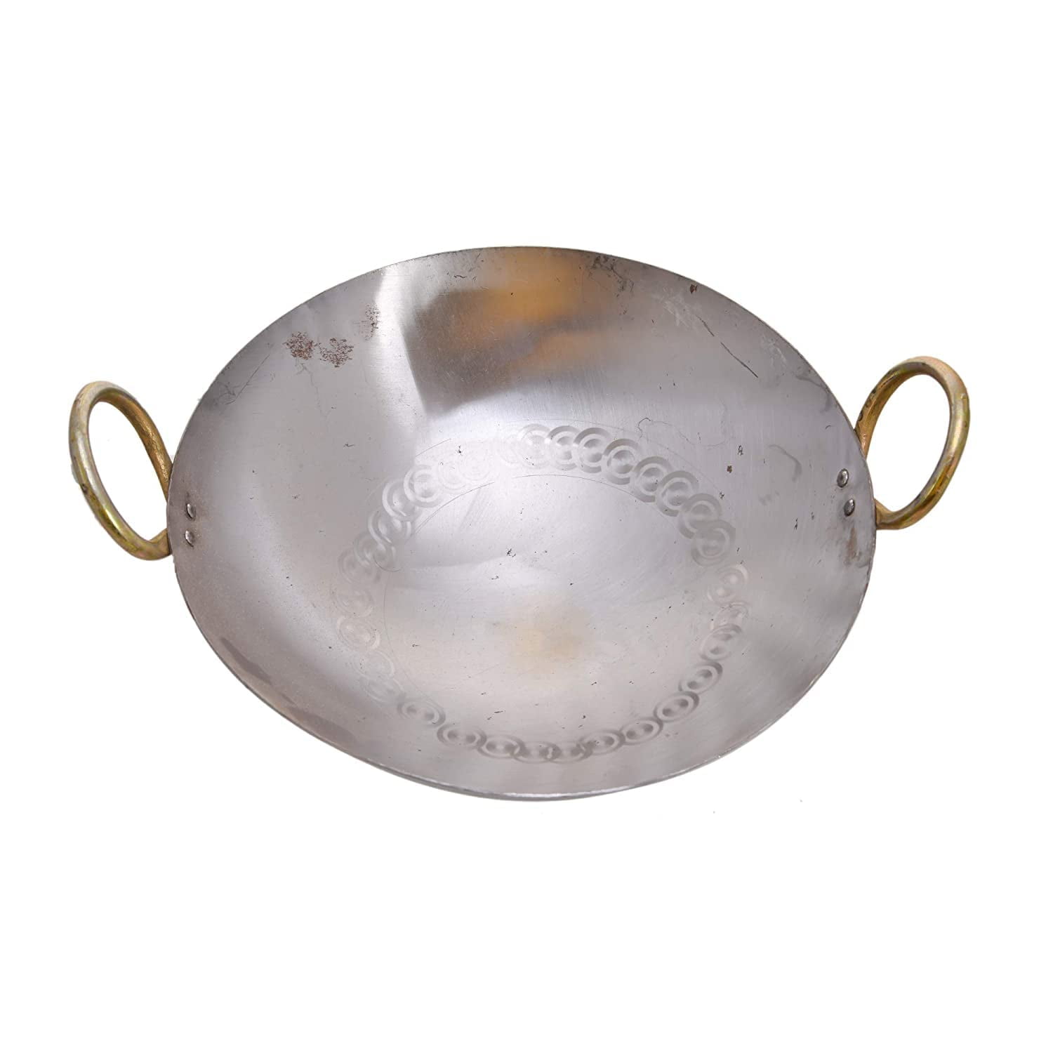 Heavy Base Silver Iron Kadhai 1 Liter | Kadai With Handle For Kitchen ...