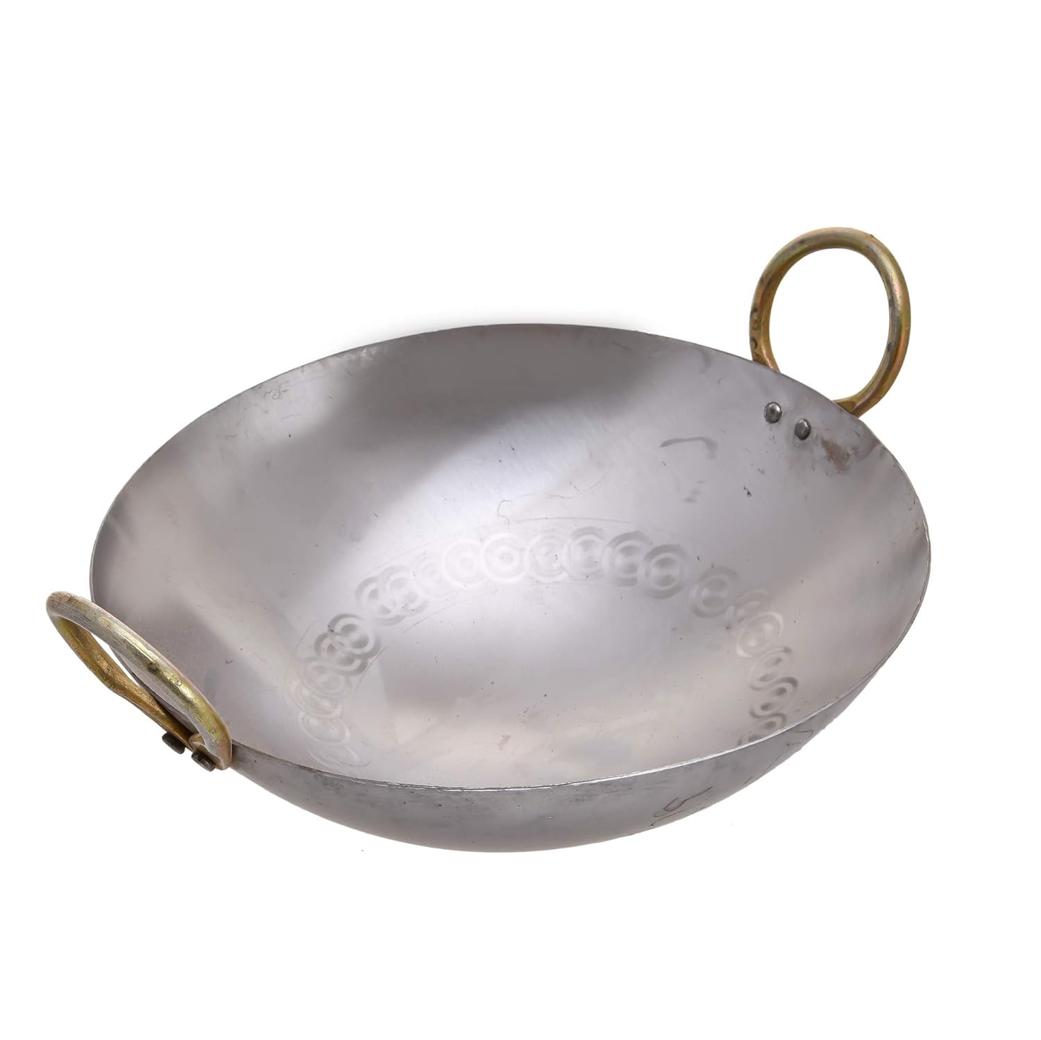 Heavy Base Silver Iron Kadhai 2 Liters | Kadai With Handle For Kitchen ...