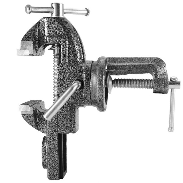 Heavy Bench Vise Desktop Clamping Tool Flat Jaw Table Clamp with Anvil ...