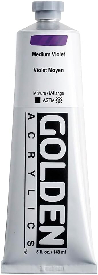 Heavy Body Acrylics by GOLDEN, Medium Violet, 5 fl. oz. Tube ...