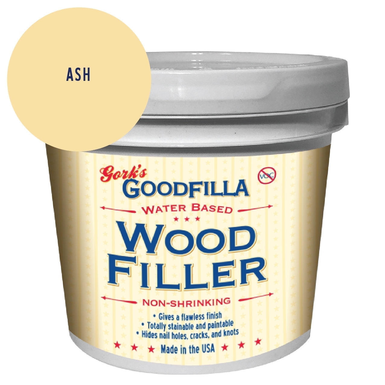 GoodFilla Heavy-Body Water-Based Wood & Grain Filler, ASH,GALLON ...