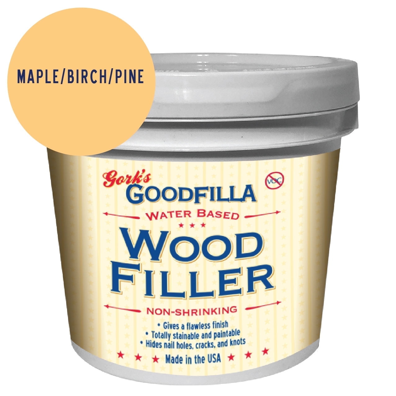 GoodFilla Heavy-Body Water-Based Wood & Grain Filler, MAPLE/BEECH/PINE ...
