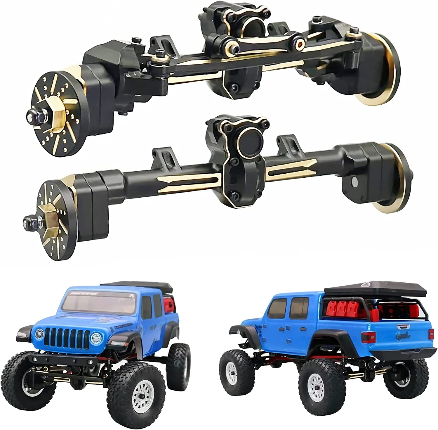 Heavy Brass Portal Axle for 1/24 RC Crawler Axial SCX24 90081 C10 Jeep ...