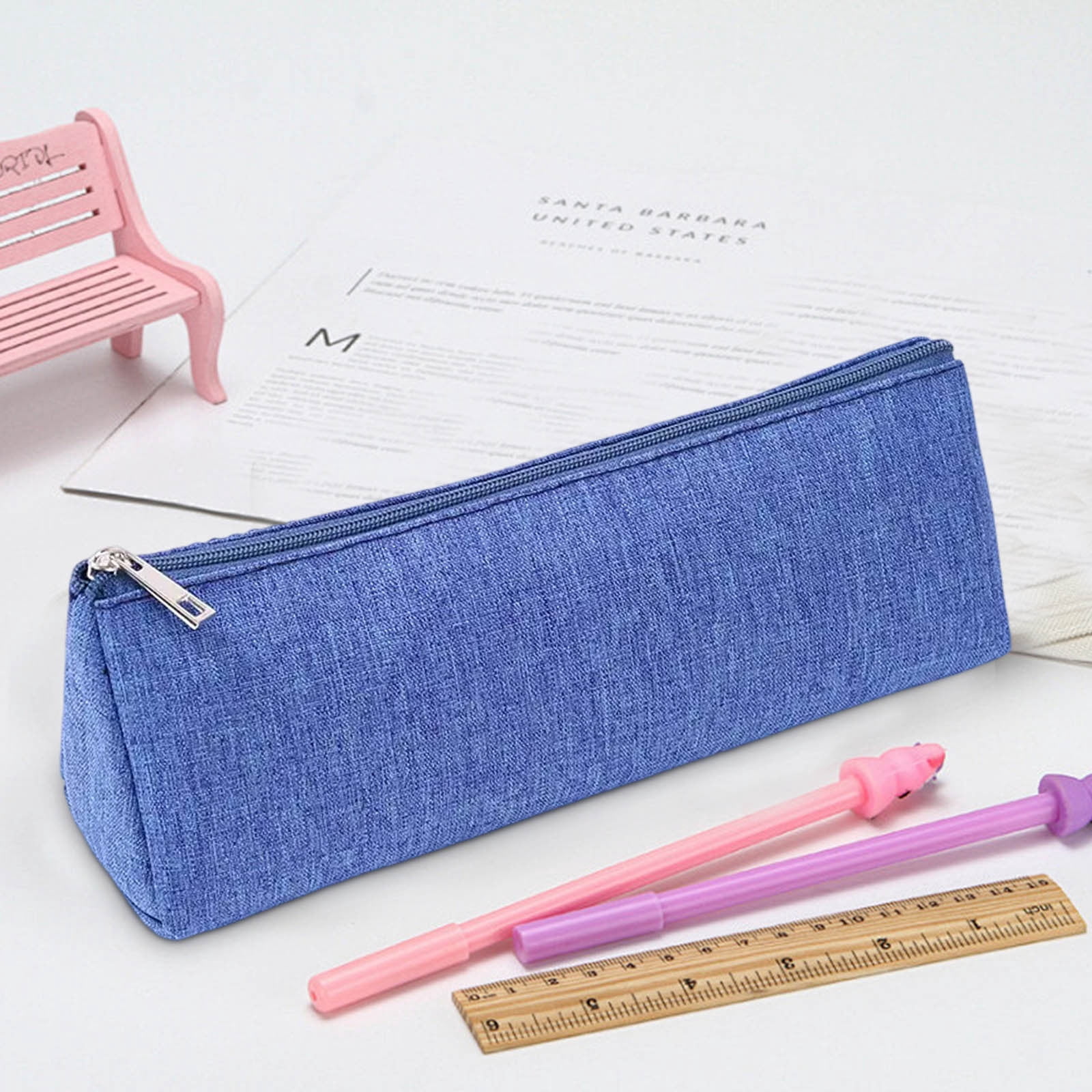 Heavy Canvas Stationery Portable Simple Pencil Bag and Practical ...