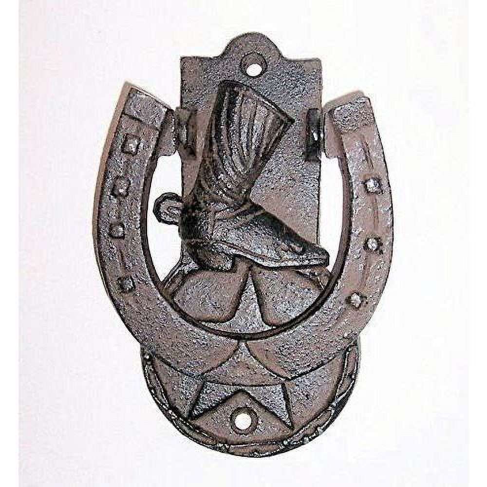 Heavy Cast Iron Boot, Hammer Door Knocker, Horseshoe As The Hammer ...