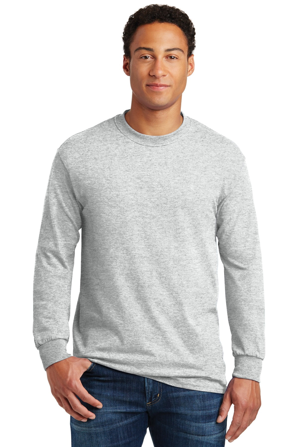 Heavy Cotton 100% Cotton Long Sleeve T-Shirt - Walmart.com