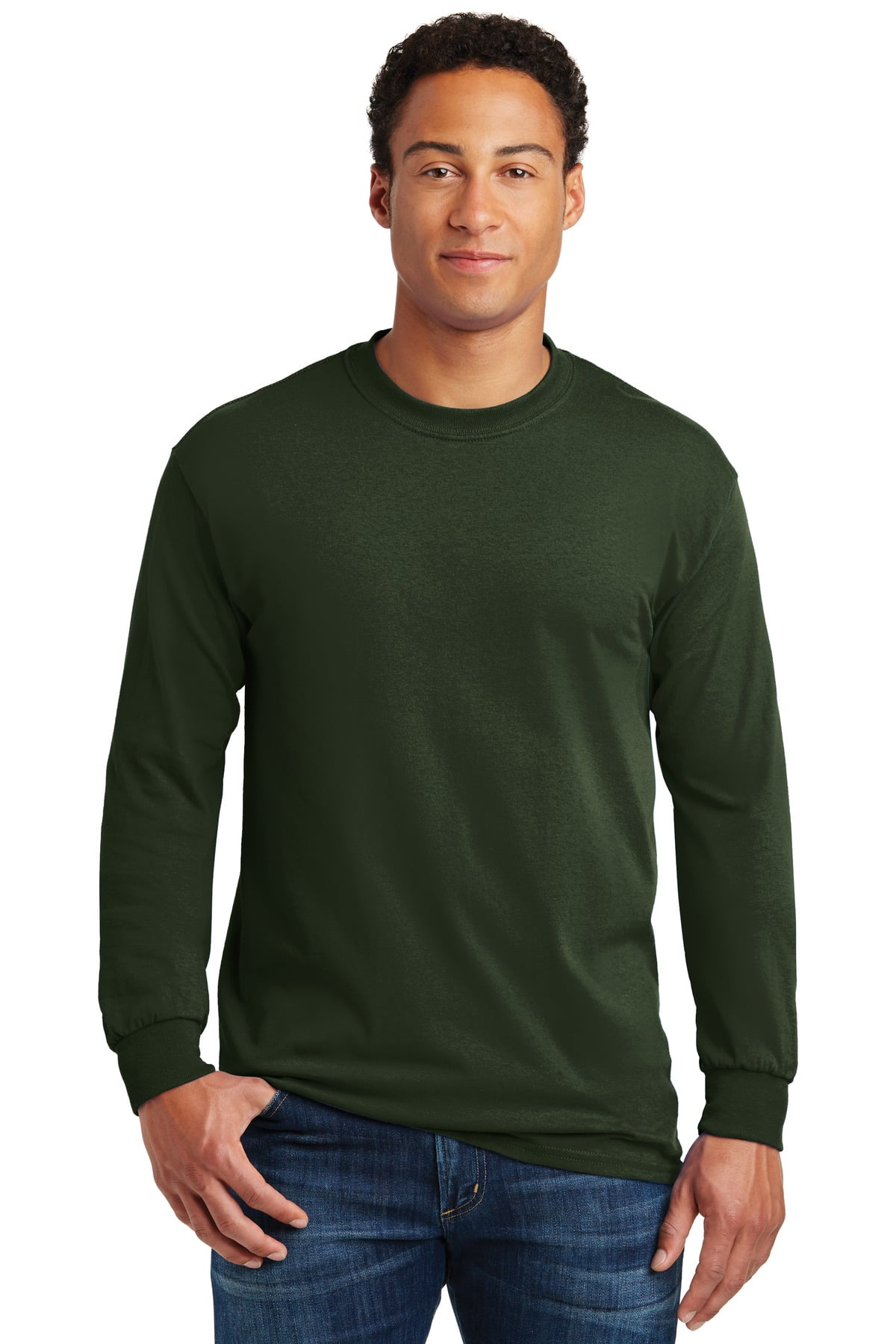 Heavy Cotton 100% Cotton Long Sleeve TShirt - Walmart.com