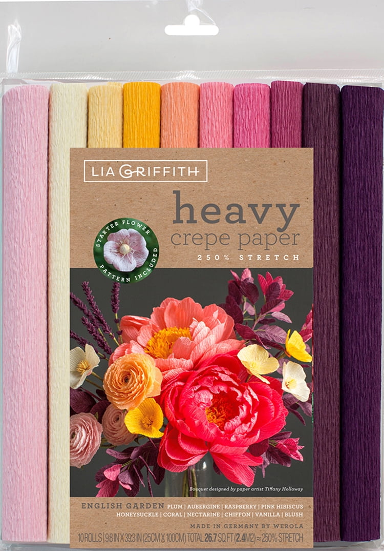 Heavy Crepe Paper 10/Pkg-English Garden - Walmart.com