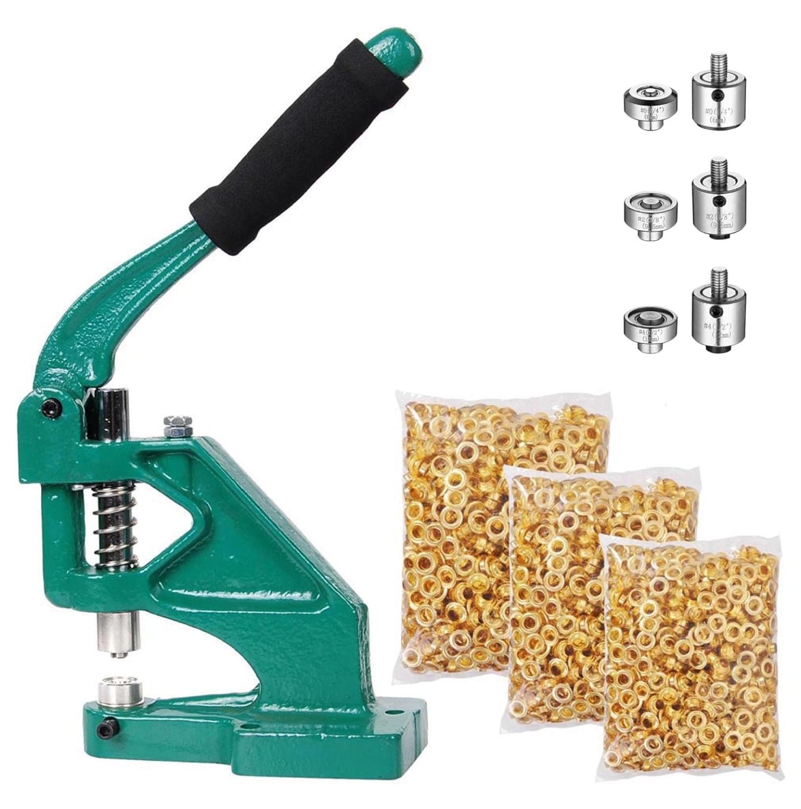 Heavy Duty #0/#2/#4 Die Hand Rivet Press Grommet Machine Workshop Scrim ...