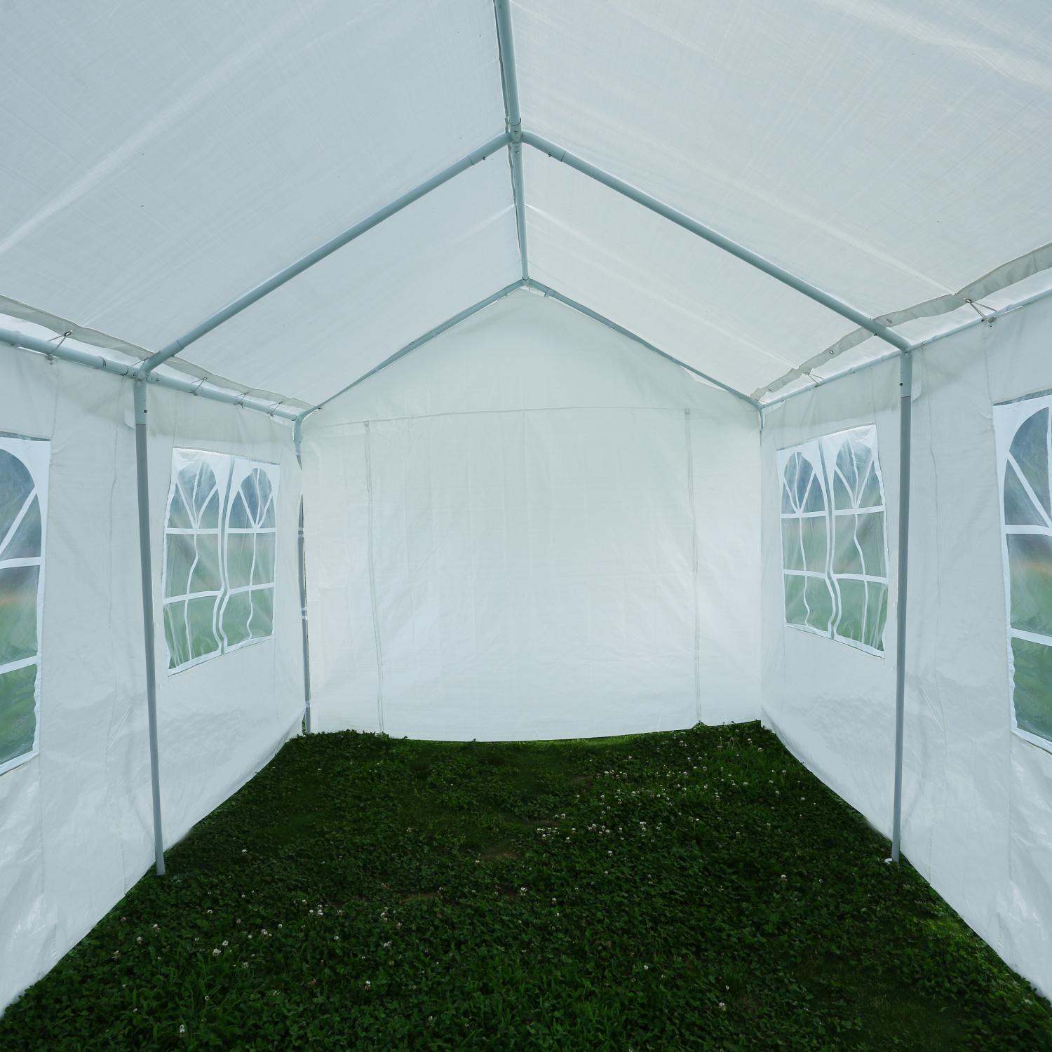 Heavy Duty 10‘x20‘ Carport Gazebo with Windows Canopy Garage and Car ...