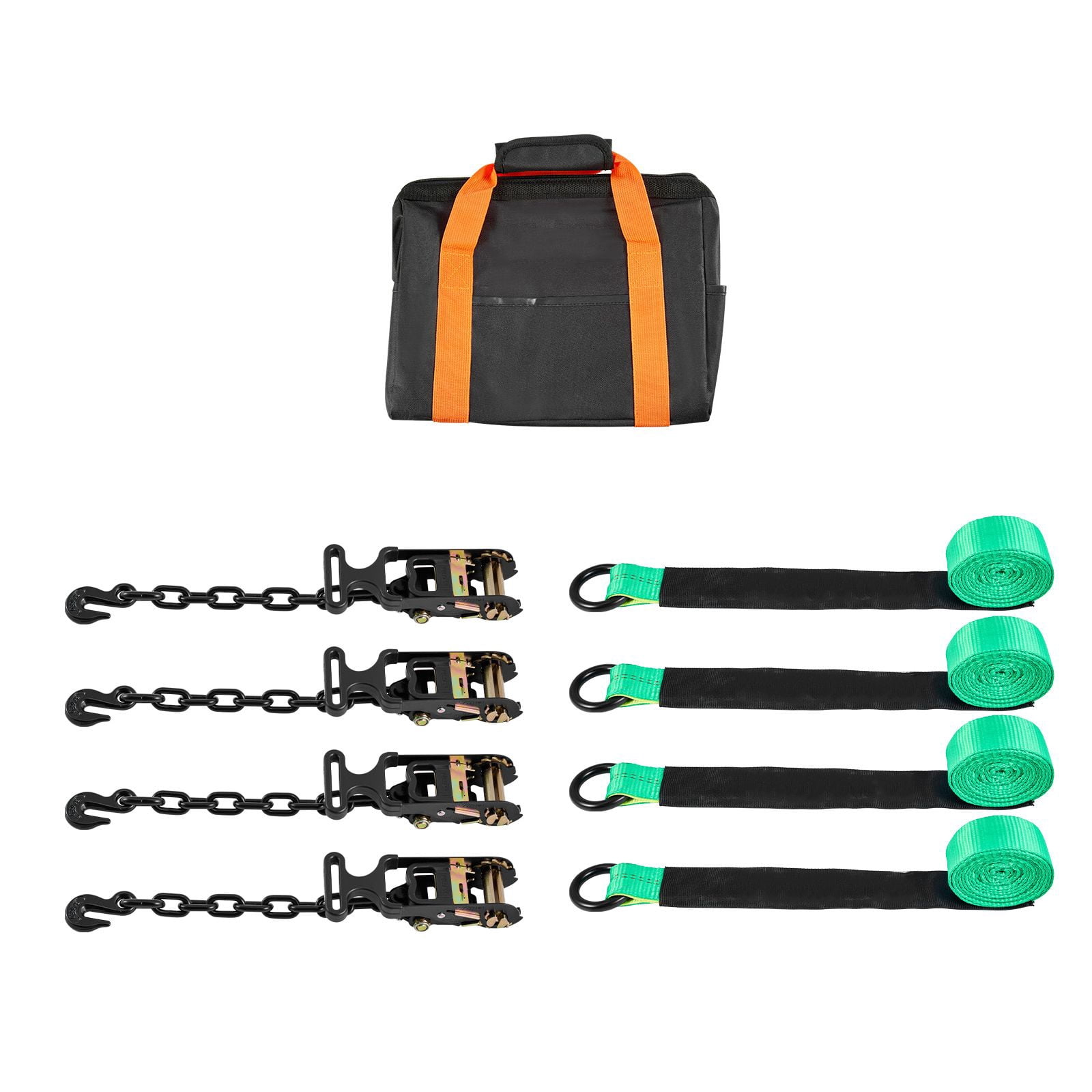 Heavy Duty 10009 lbs Break Strength Wheel Chock Tie Down Kit with O ...