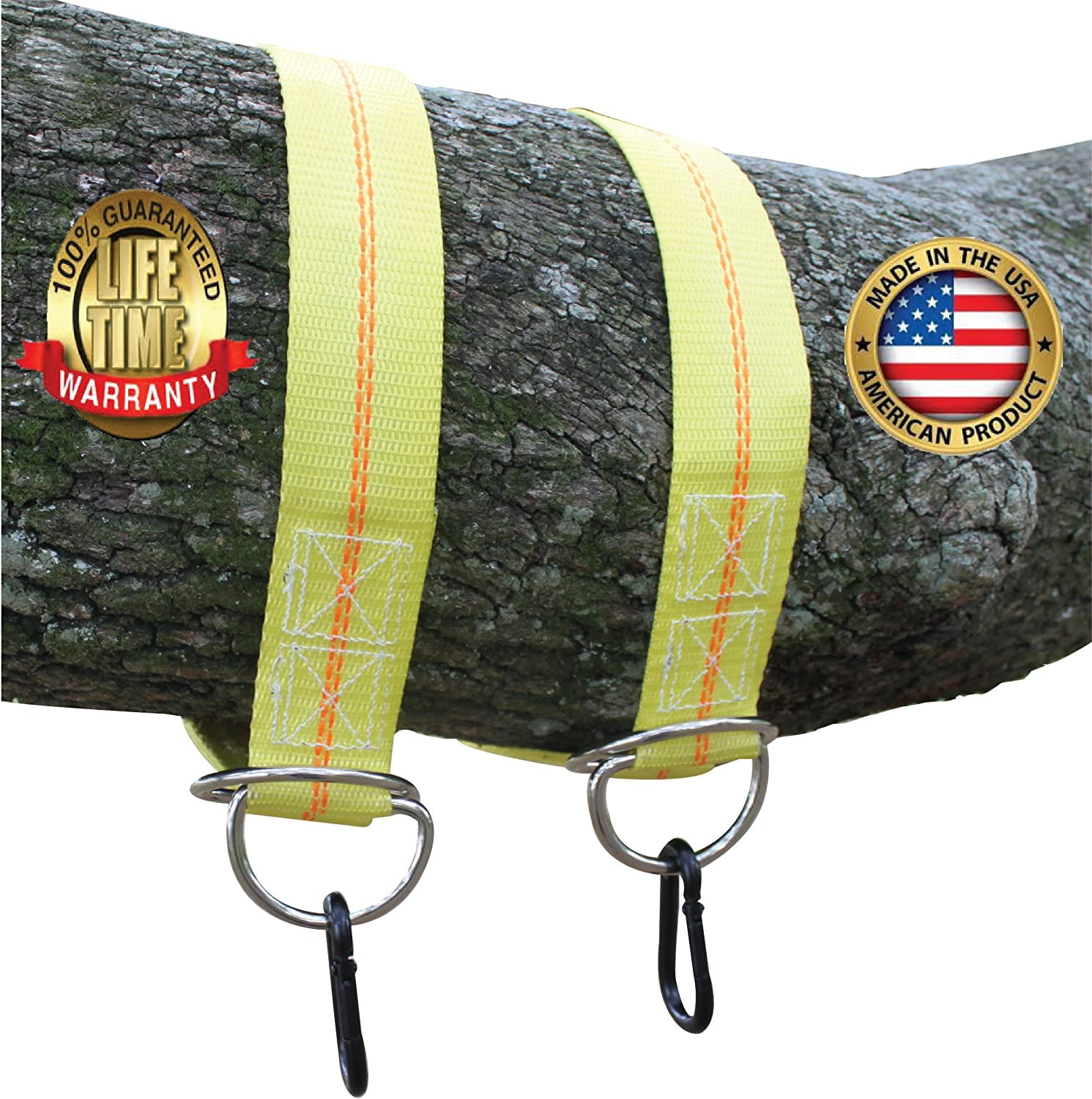 Heavy Duty 12,000 lb. Webbing - Tree Swing Hanging Kit - Made in USA ...