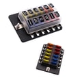 Heavy Duty 12 Circuit Fuses Panel with Clear Protective Cover 12 Route ...