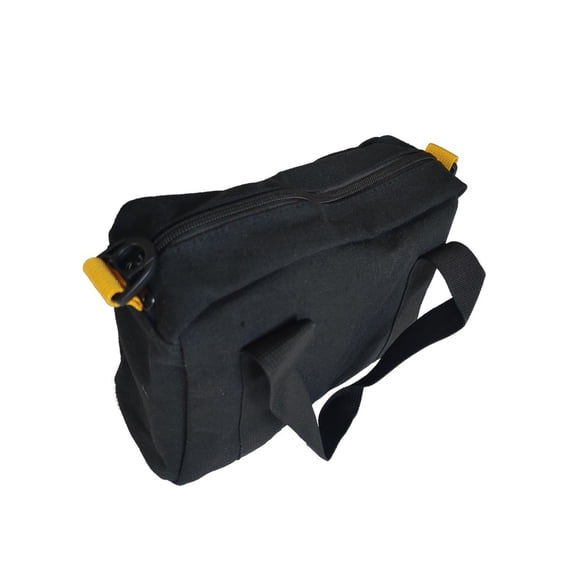 Heavy Duty 12 Inch Black Canvas Tool Bag Wide Mouth Design Fabric ...
