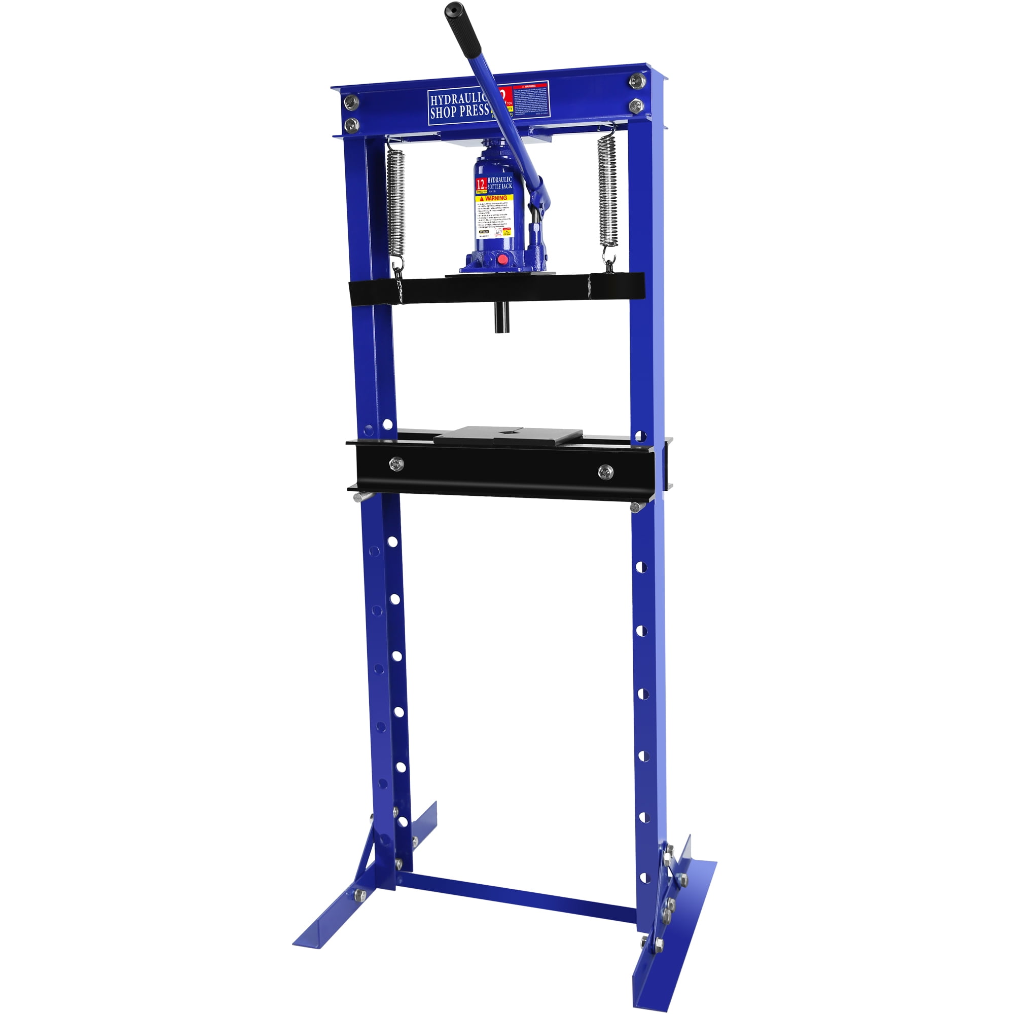 Heavy Duty 12-Ton Hydraulic Shop Press Benchtop Blue Includes Plates ...