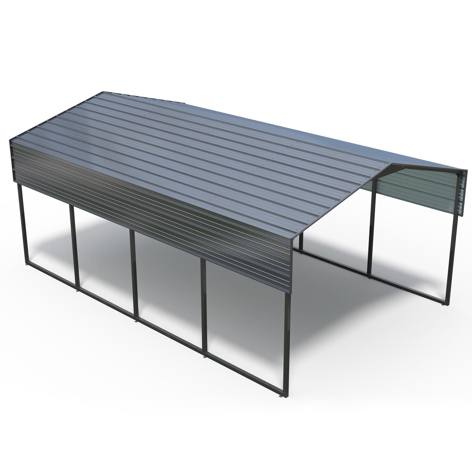 Heavy-Duty 12x20 FT Metal Carport - Outdoor Car Shelter w/ Reinforced ...