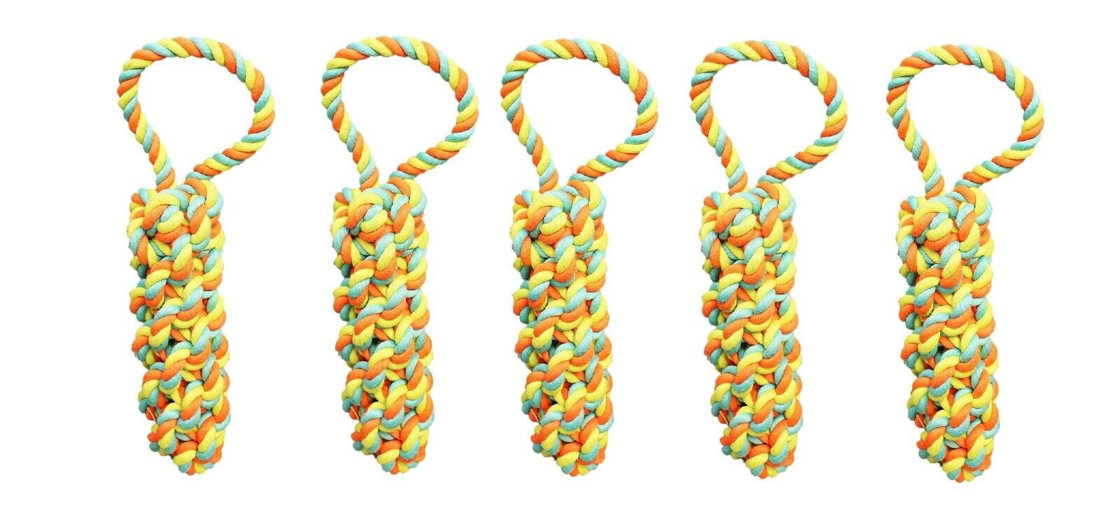 Heavy Duty 13 inch Big Dog Rope Tugs Loop Handle and Flosser Tough Toss ...