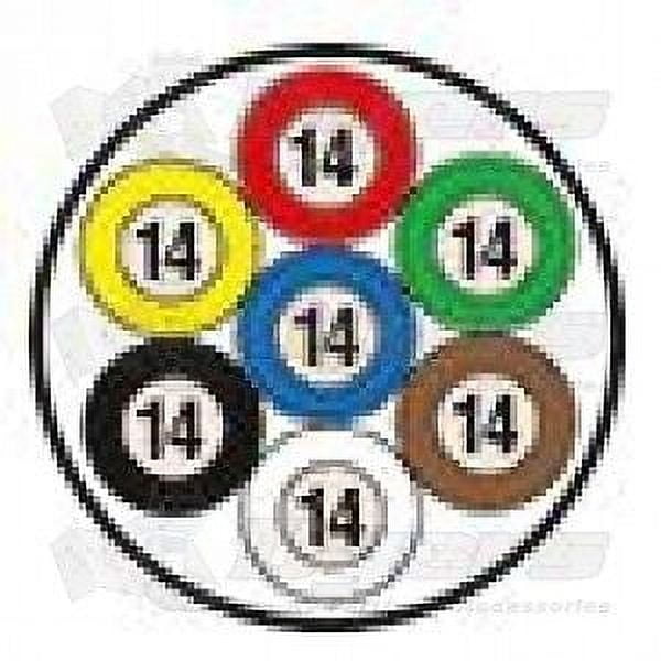 Heavy Duty 14 Gauge 7 Way Conductor Wire RV Trailer Cable Cord, 100 ...