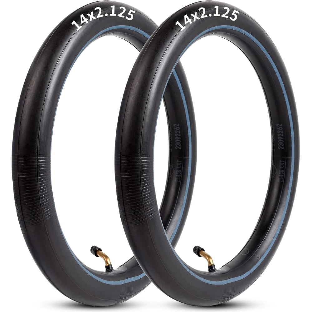 Heavy-Duty 14 x 2.125 Inner Tube 14 Inch Electric Bike Tubes with Angled Valve Stem for ...