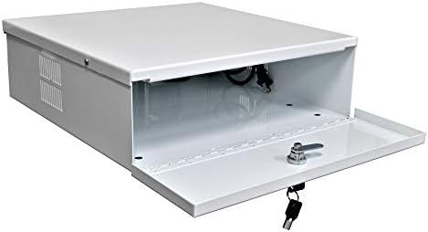Heavy Duty 15" x 15" x 5" DVR Security Lock Box 16 Gauge with Exhaust ...