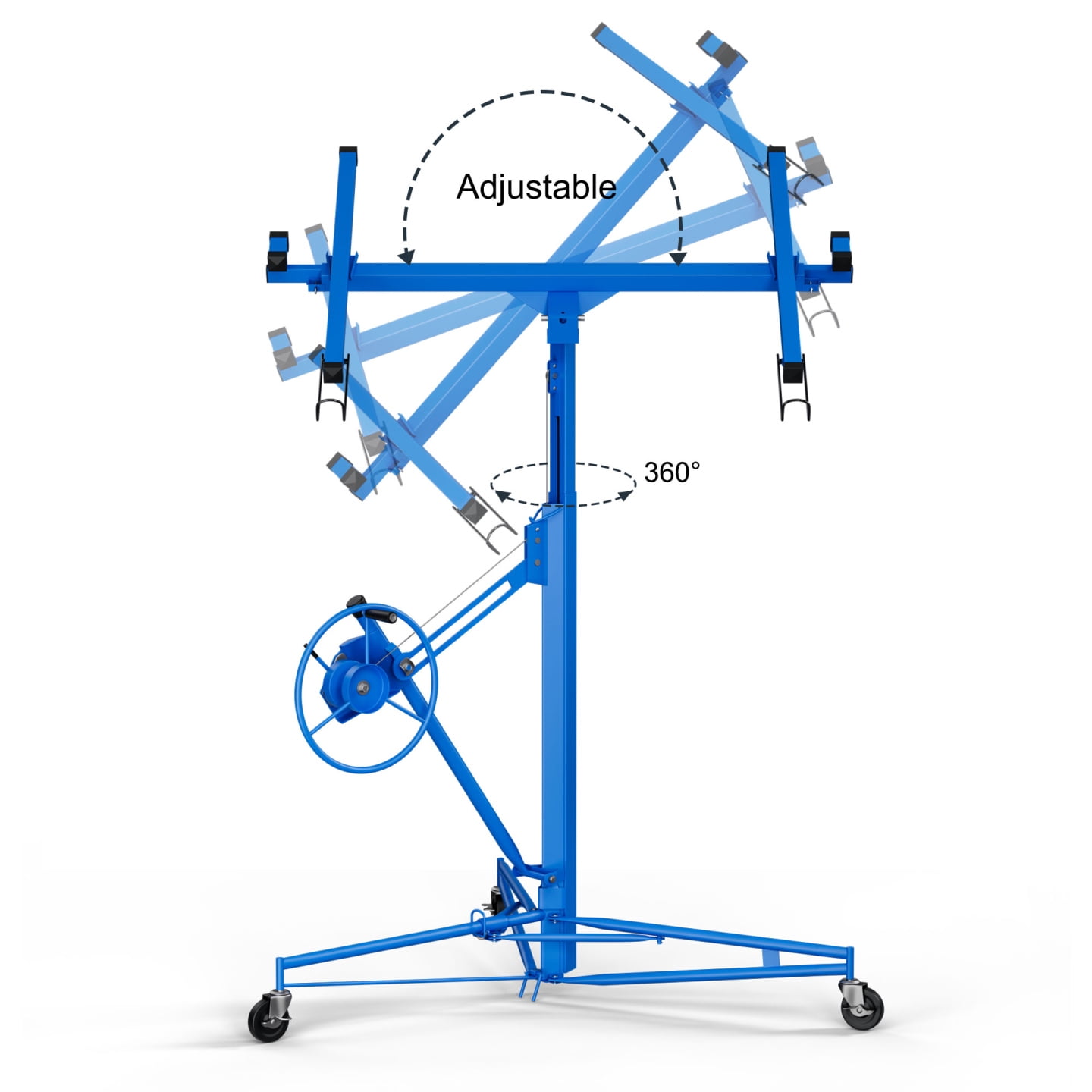 Heavy-Duty 16-Foot Drywall Panel Hoist Jack with Ceiling Mount System ...
