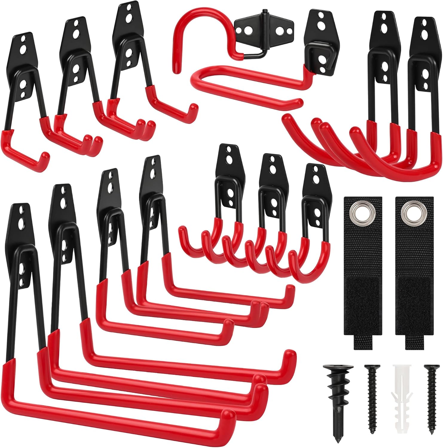 Heavy Duty 16 Pack Garage Hooks, Double Steel Utility Storage Hooks for ...