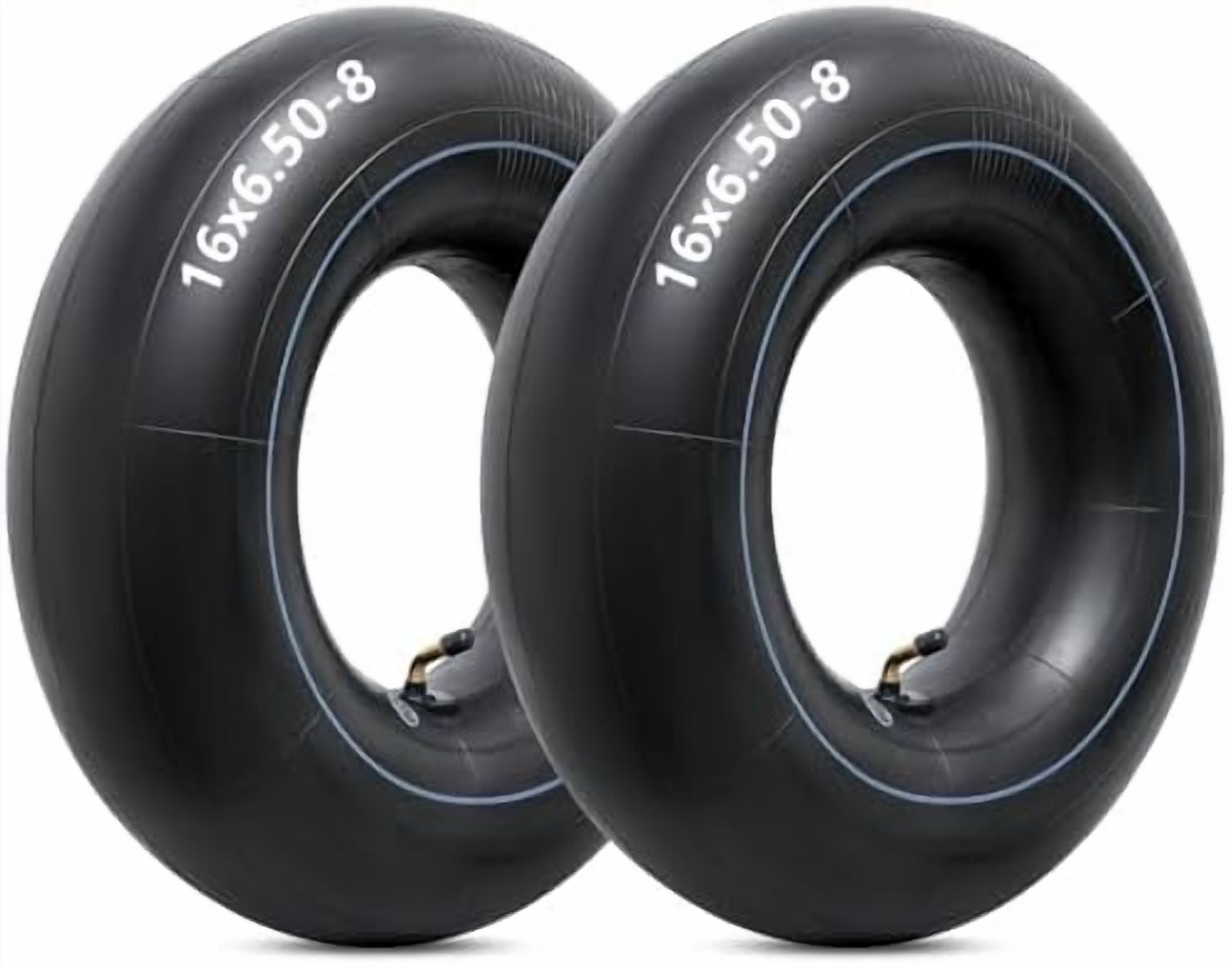 Heavy Duty 16x6.50-8 Inner Tubes w/ TR-87 Bent Valve Stem, Premium 16x6 ...