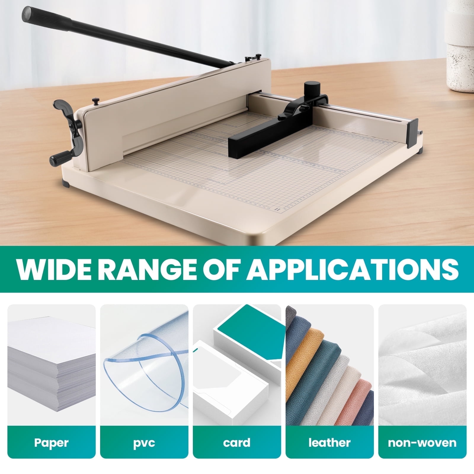 Heavy Duty 17 - Inch Paper Cutter, Guillotine Style, 400 - Sheet, Solid ...