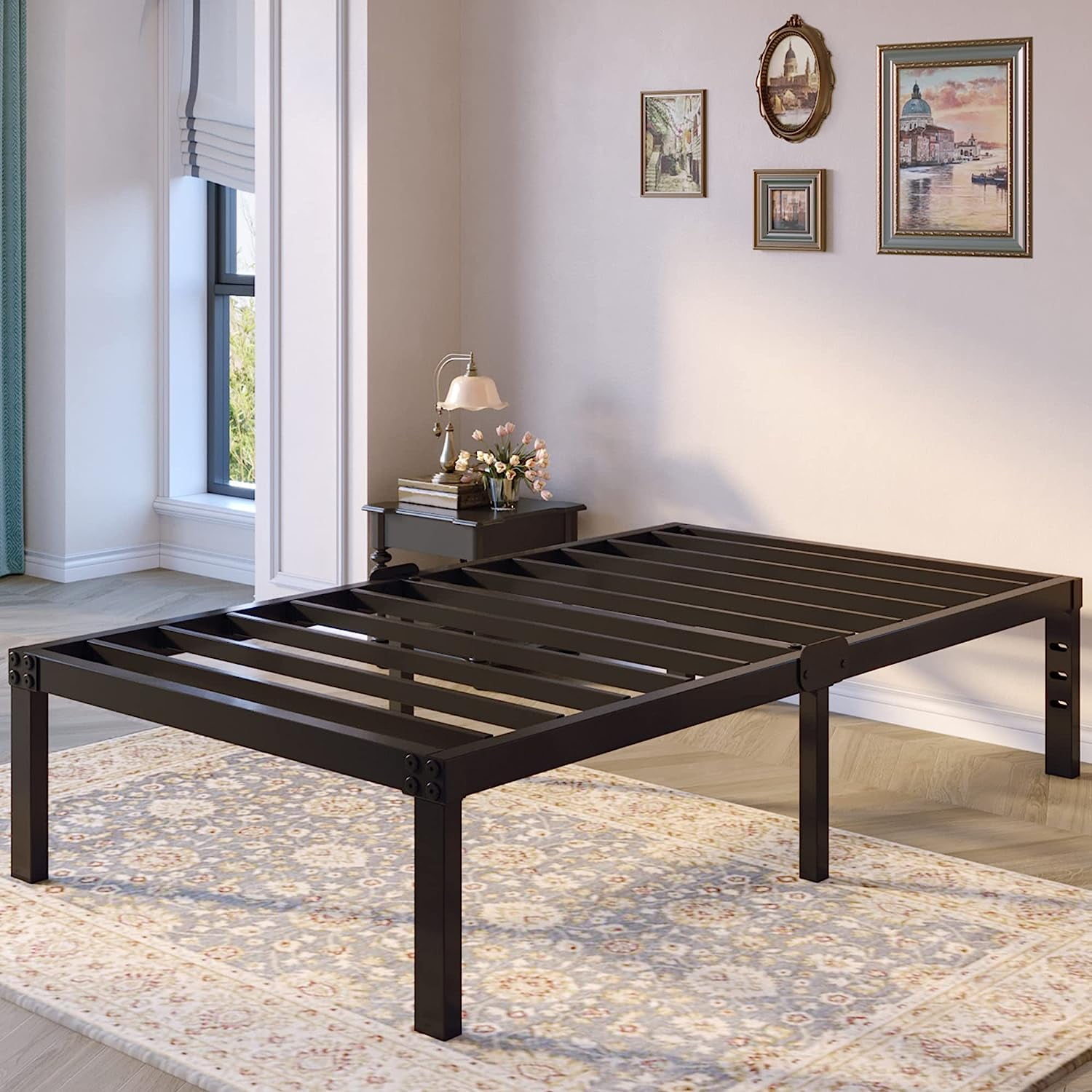 Heavy Duty 18 Inch Twin Bed Frame No Box Spring Needed 3500 LBS ...