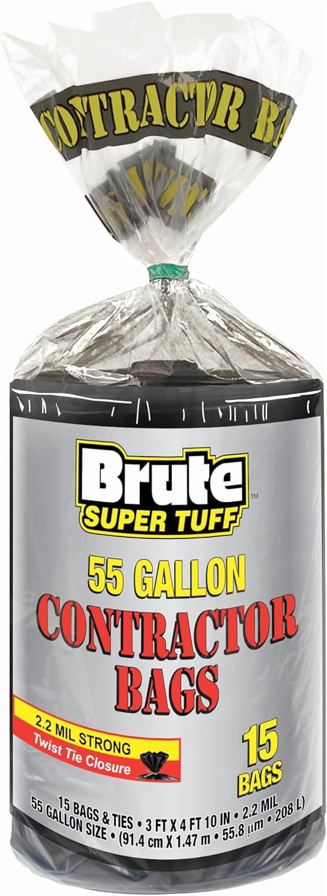 Heavy Duty 2.2 MIL Contractor Bags, Extra Large Trash Bags, Twist Tie ...