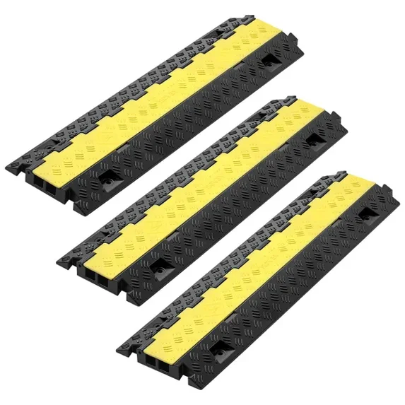Heavy Duty 2 Channel TPU Cable Protector Ramp 22000 lbs Axle Capacity 1 ...