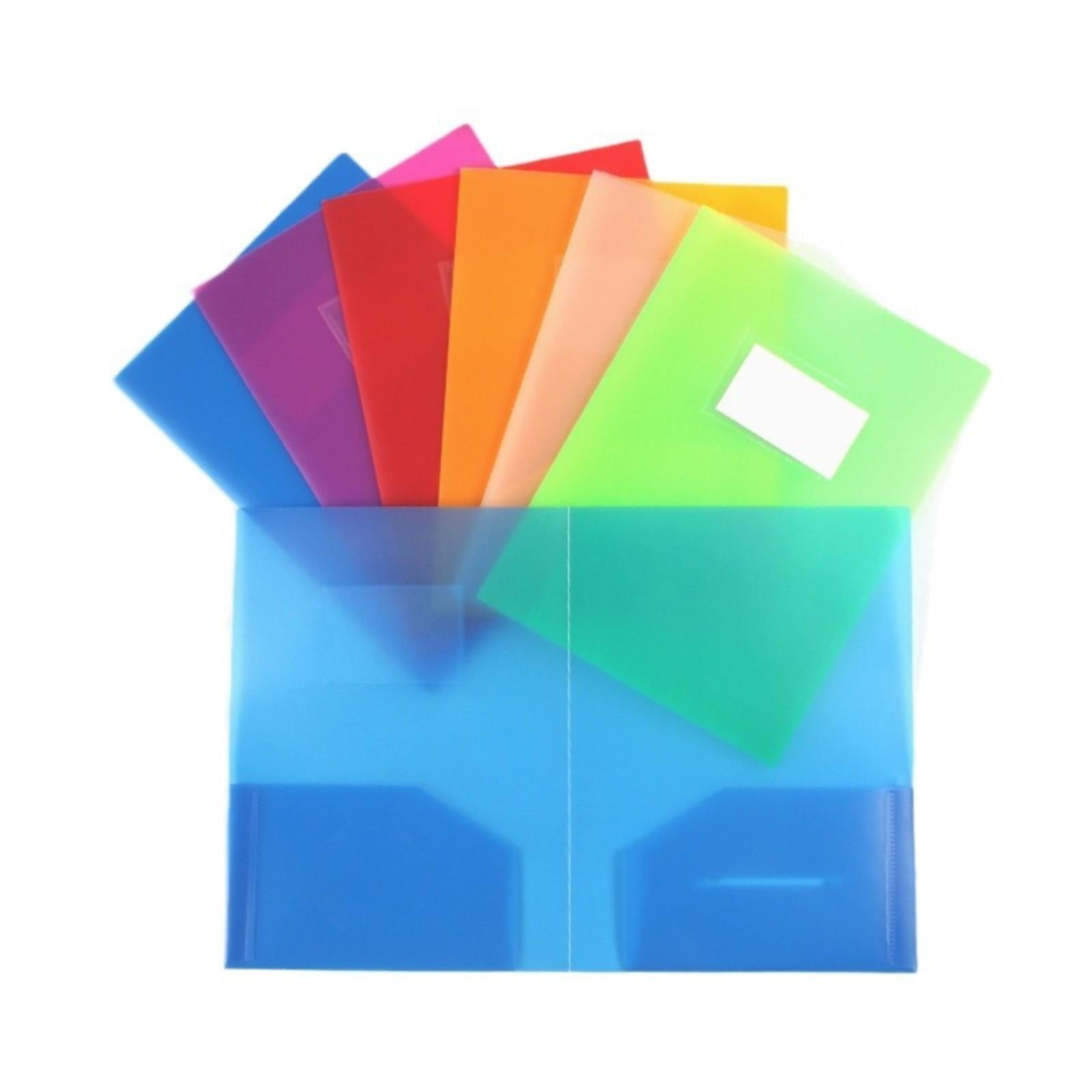 Heavy Duty 2-Pocket Folders with Business Card Slot, Durable File ...