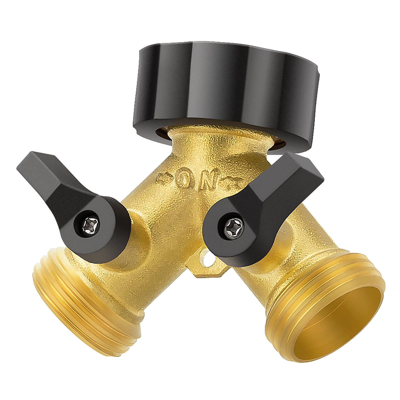 Heavy Duty 2 Way Hose Splitter (Brass), Garden Hoses Connector for ...