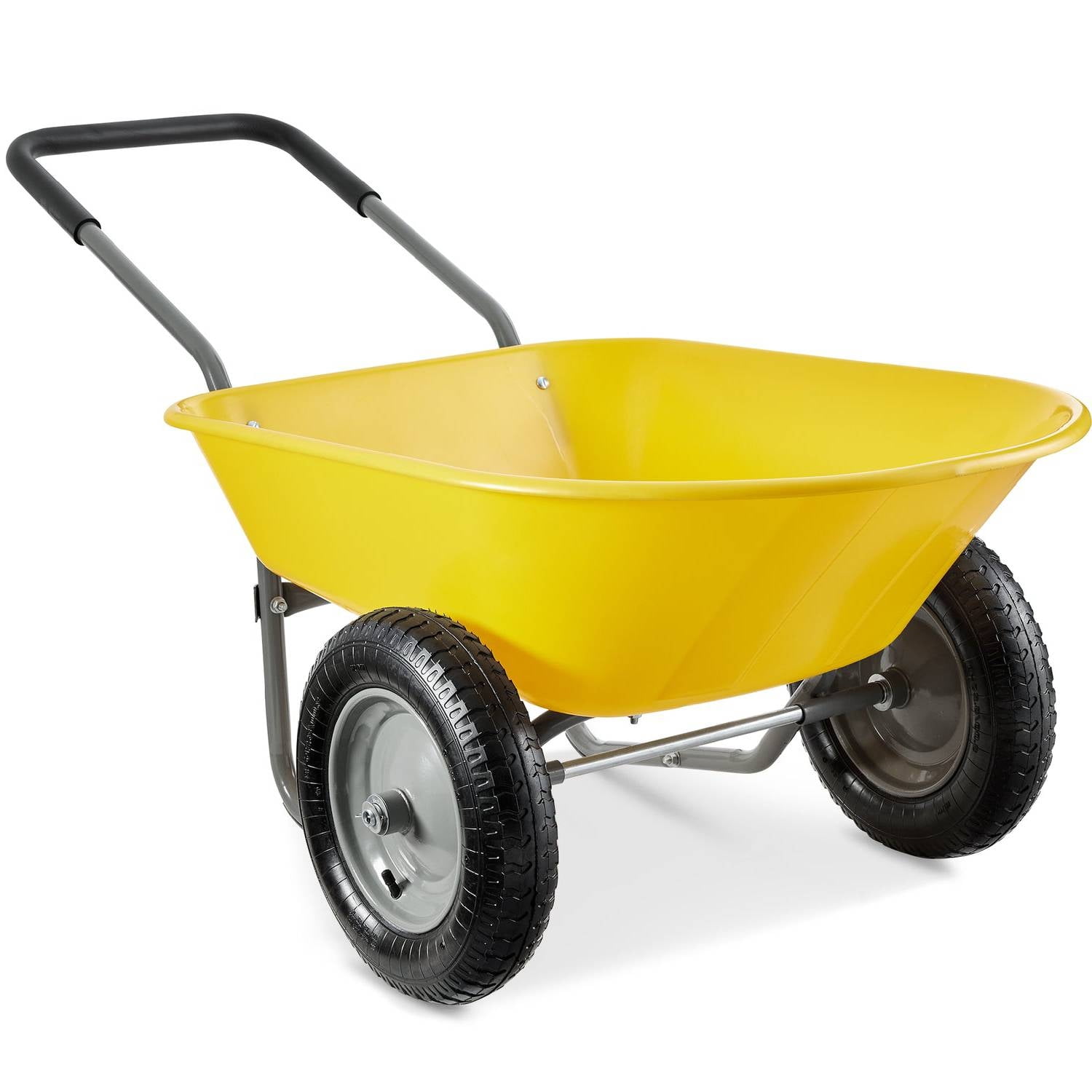 Heavy Duty 2-Wheel Multipurpose Rust Proof Wheelbarrow - Yellow ...