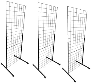 Heavy Duty 2' x 5.5' Gridwall Art Display Panel with EZ Slide-On Grid ...