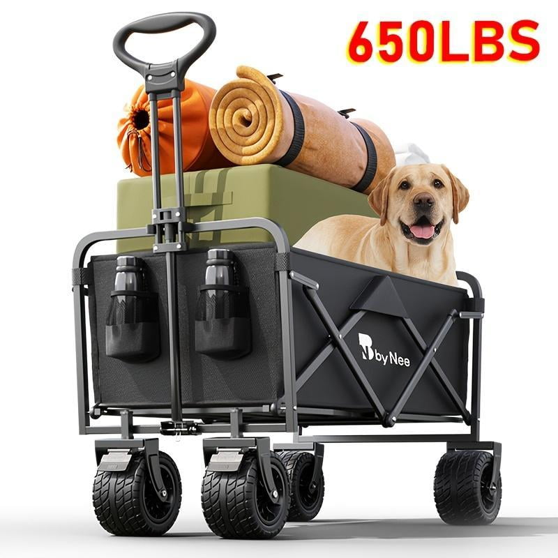 Heavy Duty 220/330/450/650LBS Folding Collapsible Trailer - All Terrain ...