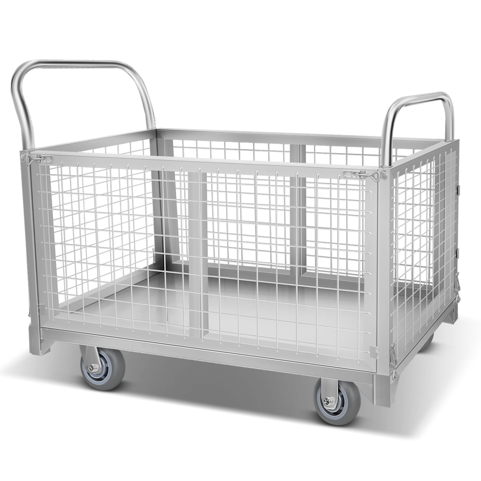 Heavy Duty 2200 lbs Platform Truck Cart,Flat Bed Carts with 360 ...