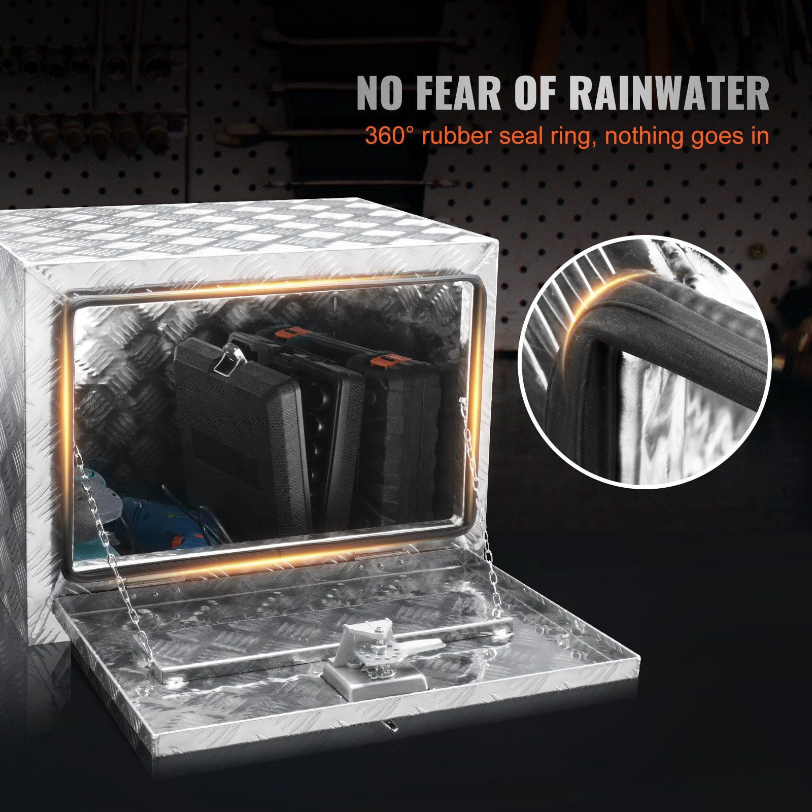 Heavy Duty 24"x14"x16" Truck Underbody Box, Lockable Waterproof ...