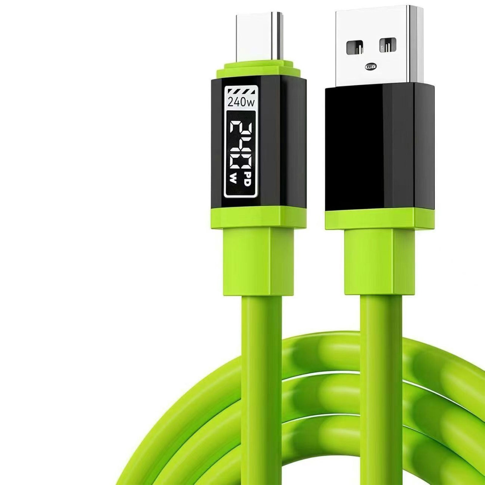 Heavy Duty 240W Charging Cord LED Screen Shows Voltages Current ...