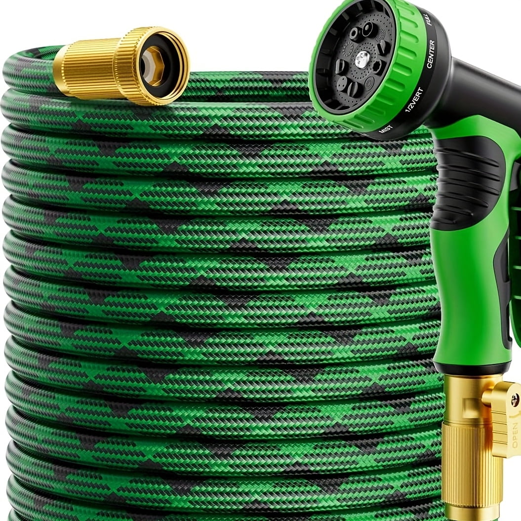 Heavy-Duty 25/50/75/100ft Garden Hose, 3/4" Solid Brass Fittings ...