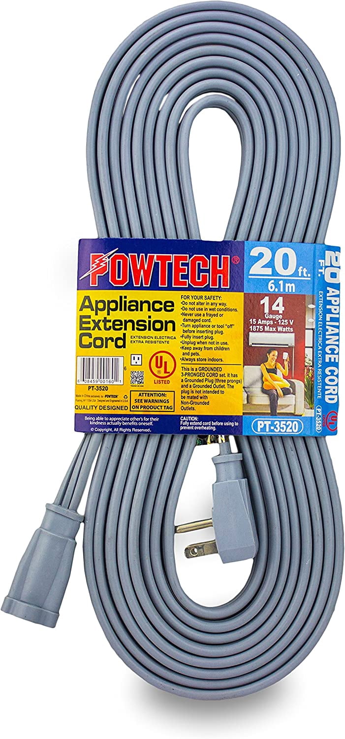 Heavy Duty 25 FT Air Conditioner and Major Appliance Extension Cord UL ...