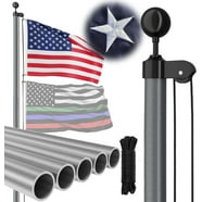 Anley 10Ft Telescopic Flagpole - Retractable Fiberglass Outdoor ...