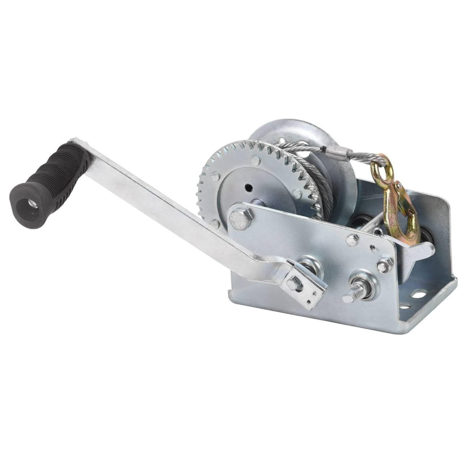 Heavy-Duty 2500lb Capacity Hand Winch for Trailers, ATVs, UTVs, & Boats ...