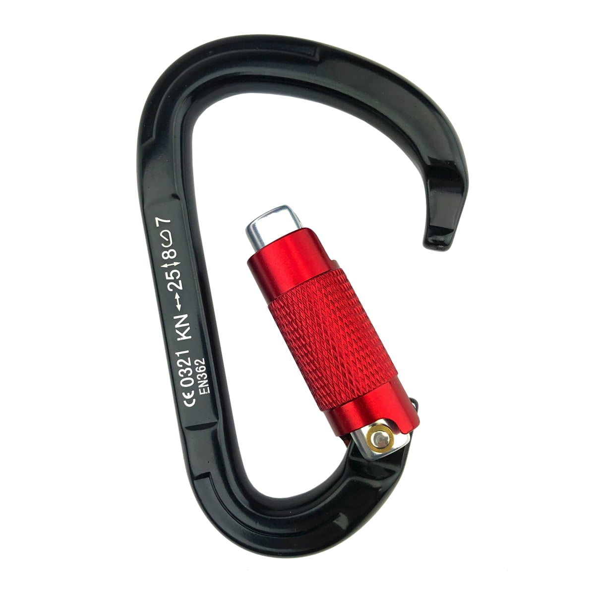 Heavy Duty 25kn Carabiner Twist Gate Auto Locking Aluminum D Ring ...