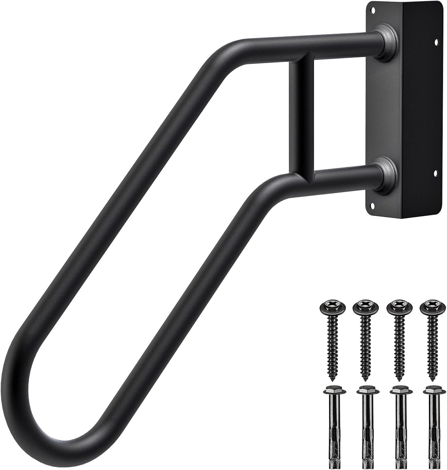 Heavy Duty 28" Handrails for Outdoor 1-3 Step, Non-Slip Door Jamb ...