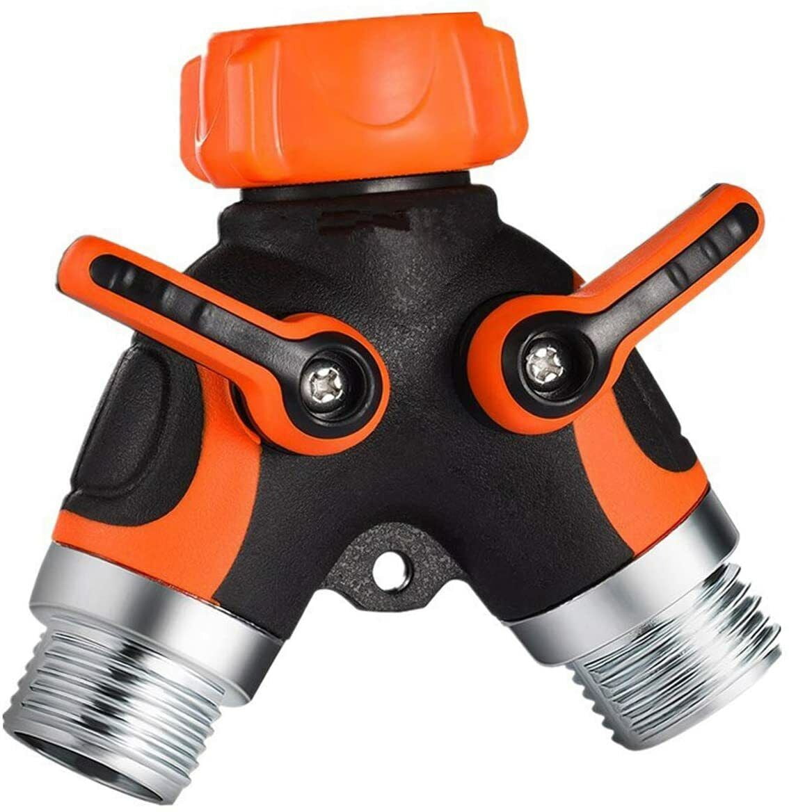 Heavy Duty 3/4" Garden Hose Splitter - Durable 2 Way Water Valve ...